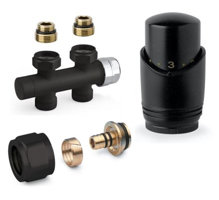 CONCEPT set pro radiátory, termostatický přímý ventil H s hlavicí M30x1 ...