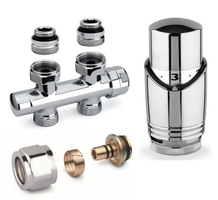 CONCEPT set pro radiátory, termostatický přímý ventil H s hlavicí M30x1 ...