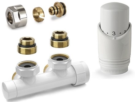 CONCEPT set pro radiátory, termostatický rohový ventil H s hlavicí ...