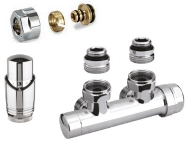 CONCEPT set pro radiátory, termostatický rohový ventil H s hlavicí ...