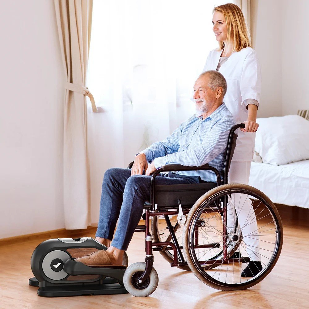 MERACH E32B1 Mini elektrický eliptický trenažér, mini stepper, 12 ...