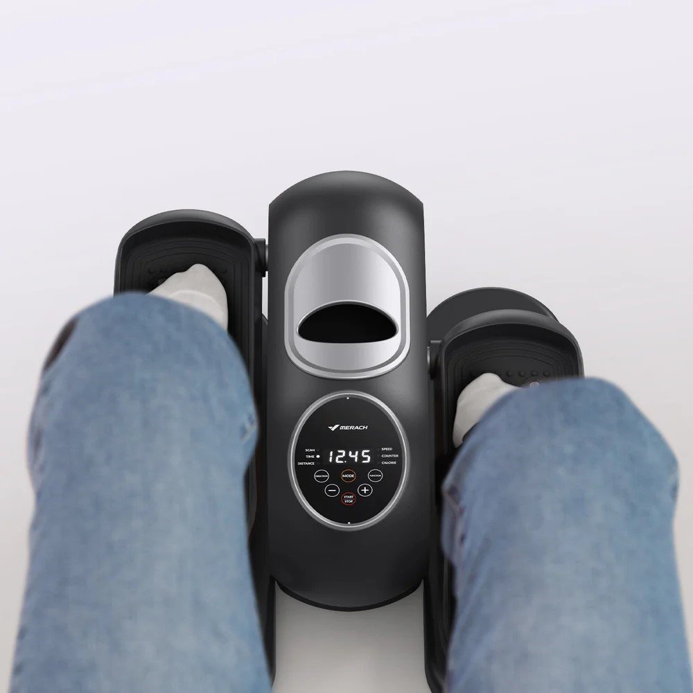 MERACH E32B1 Mini elektrický eliptický trenažér, mini stepper, 12 ...